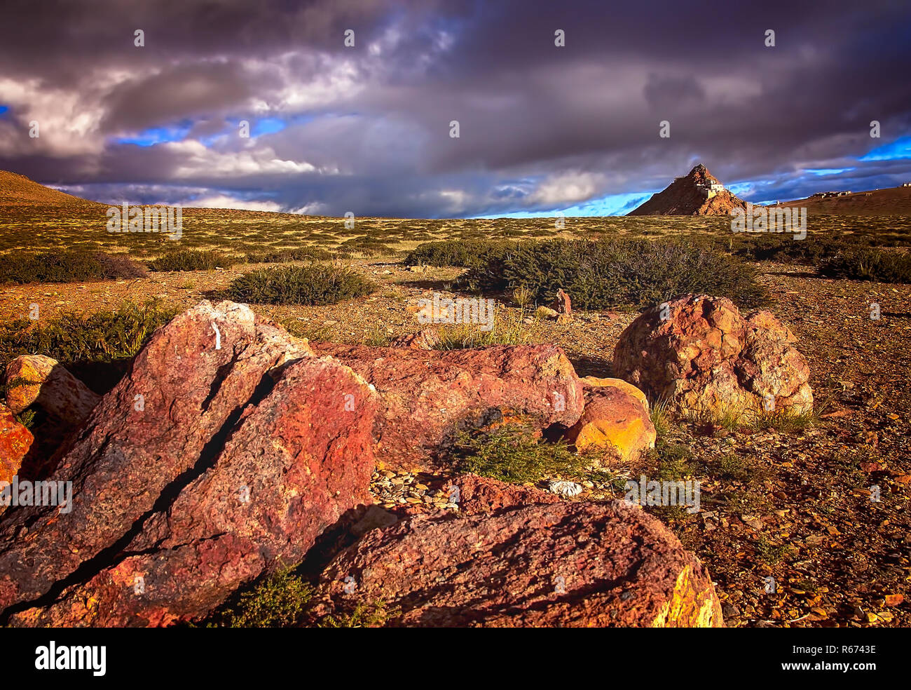 Remote tibetan monastery Stock Photo - Alamy
