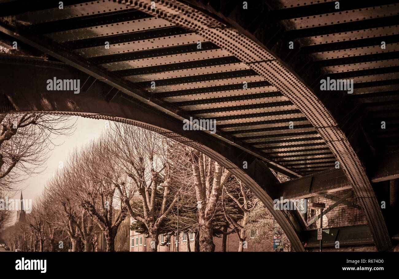 Under railway bridge Stock Photo - Alamy