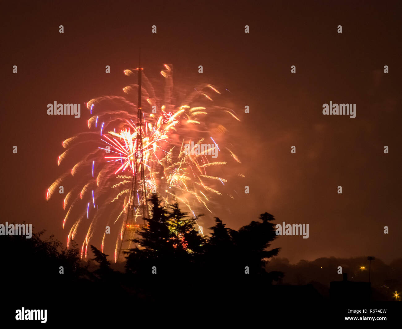 Fireworks on the Guy Fawkes Night Stock Photo - Alamy