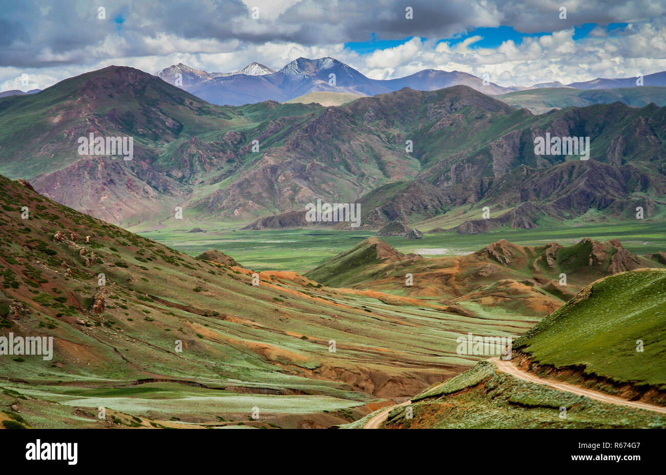 Landscape Of Tibetan Plateau Stock Photo Alamy