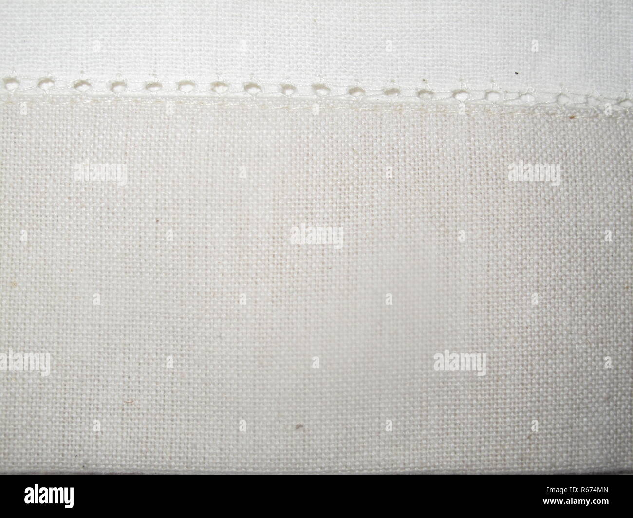 Linen fabric with cut out line Stock Photo - Alamy