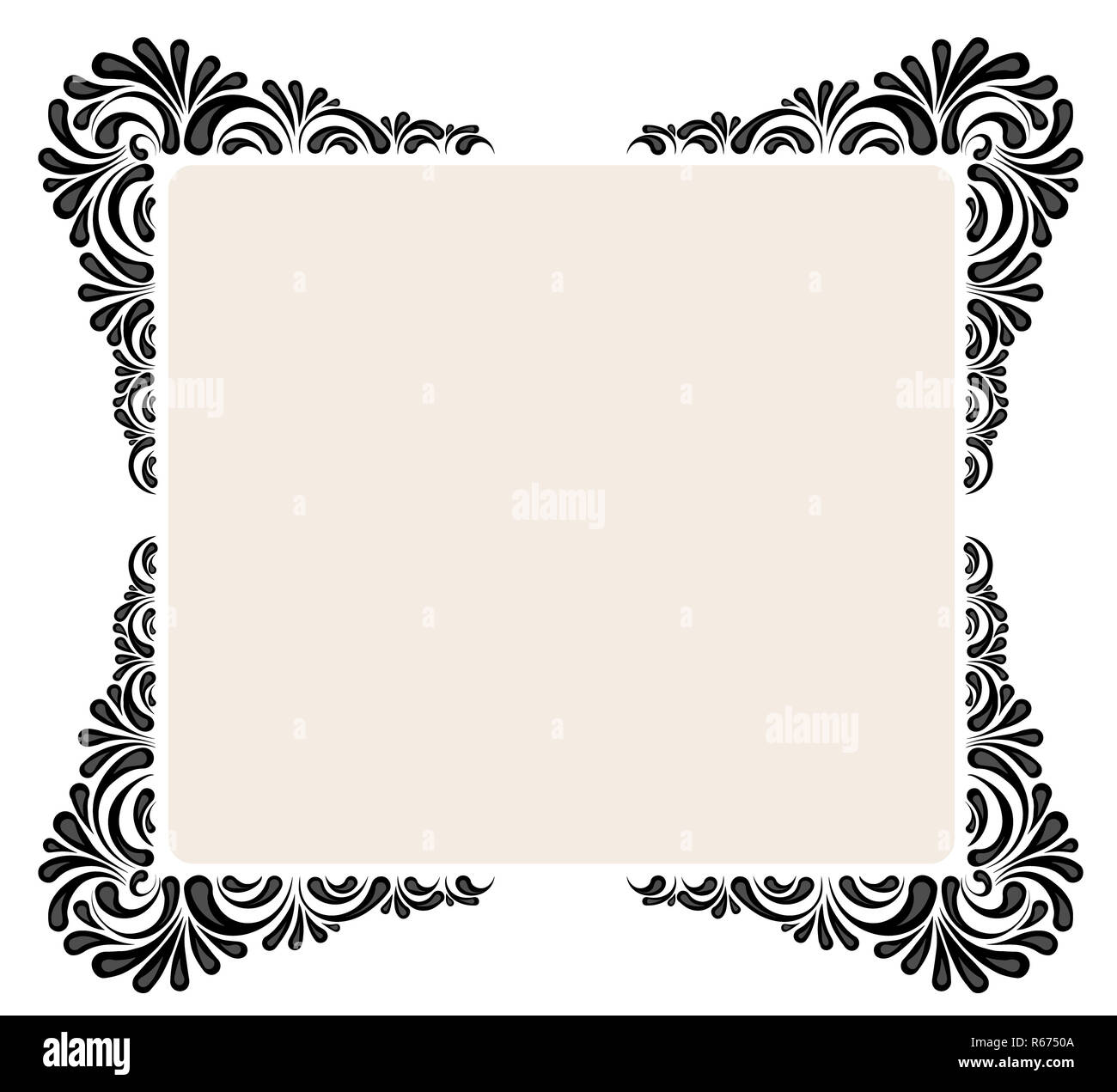 Decorative flower frame Stock Photo - Alamy