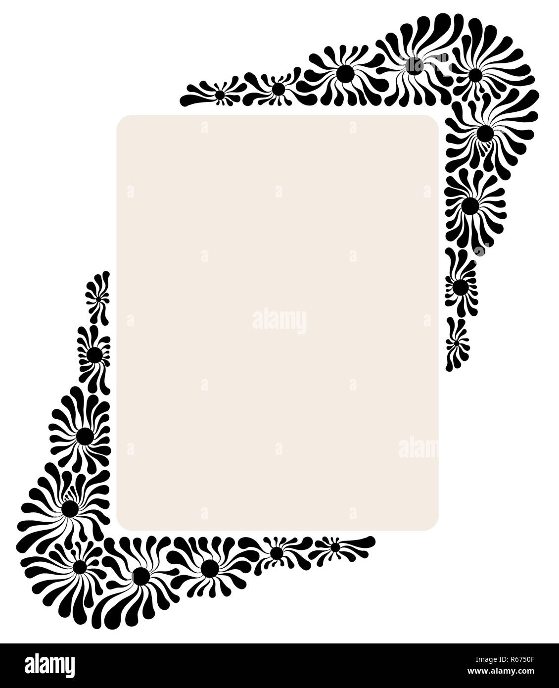 Decorative flower frame Stock Photo - Alamy