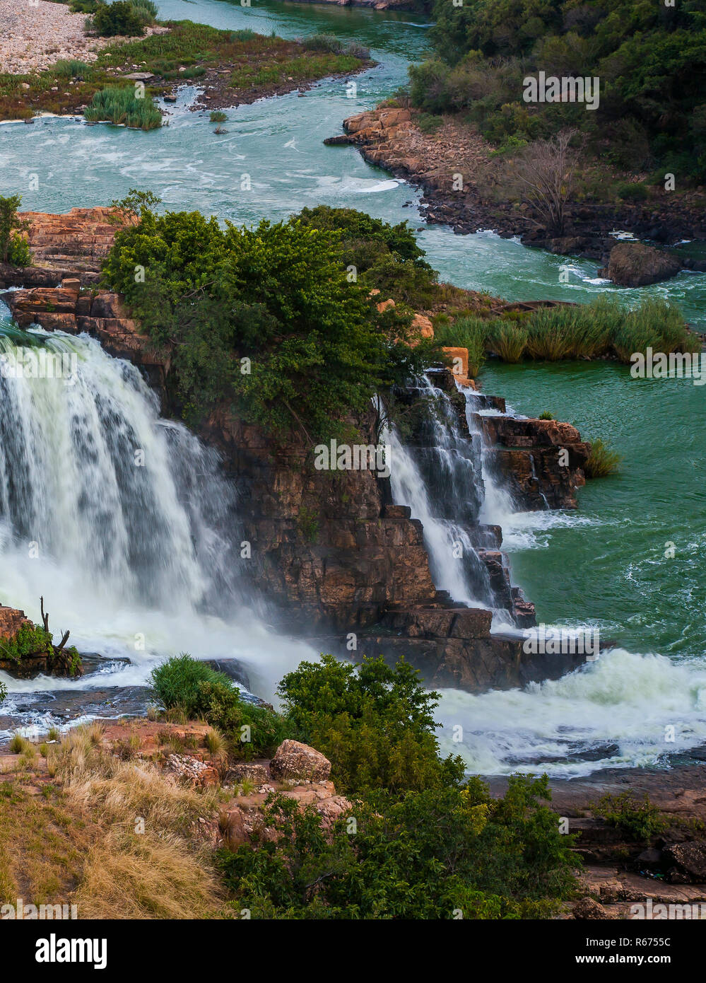 Hartebees Poort dam outside Pretoria, South Africa overflowing into the ...