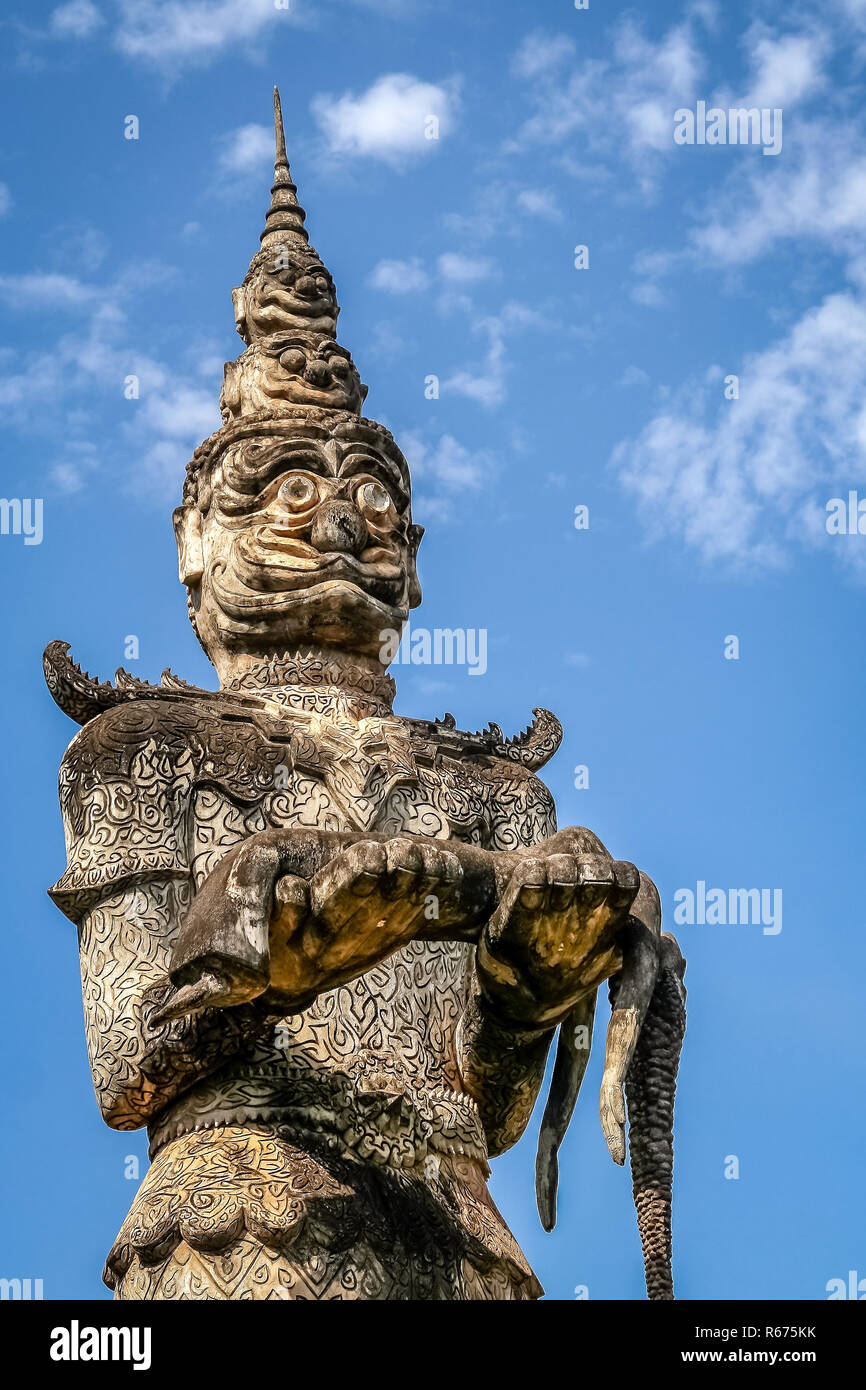 Demon Sculpture in Buddha Park Stock Photo - Alamy