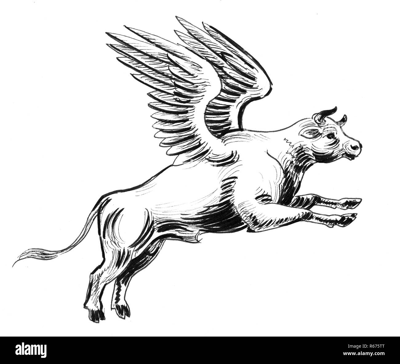 Flying bull hi-res stock photography and images - Alamy