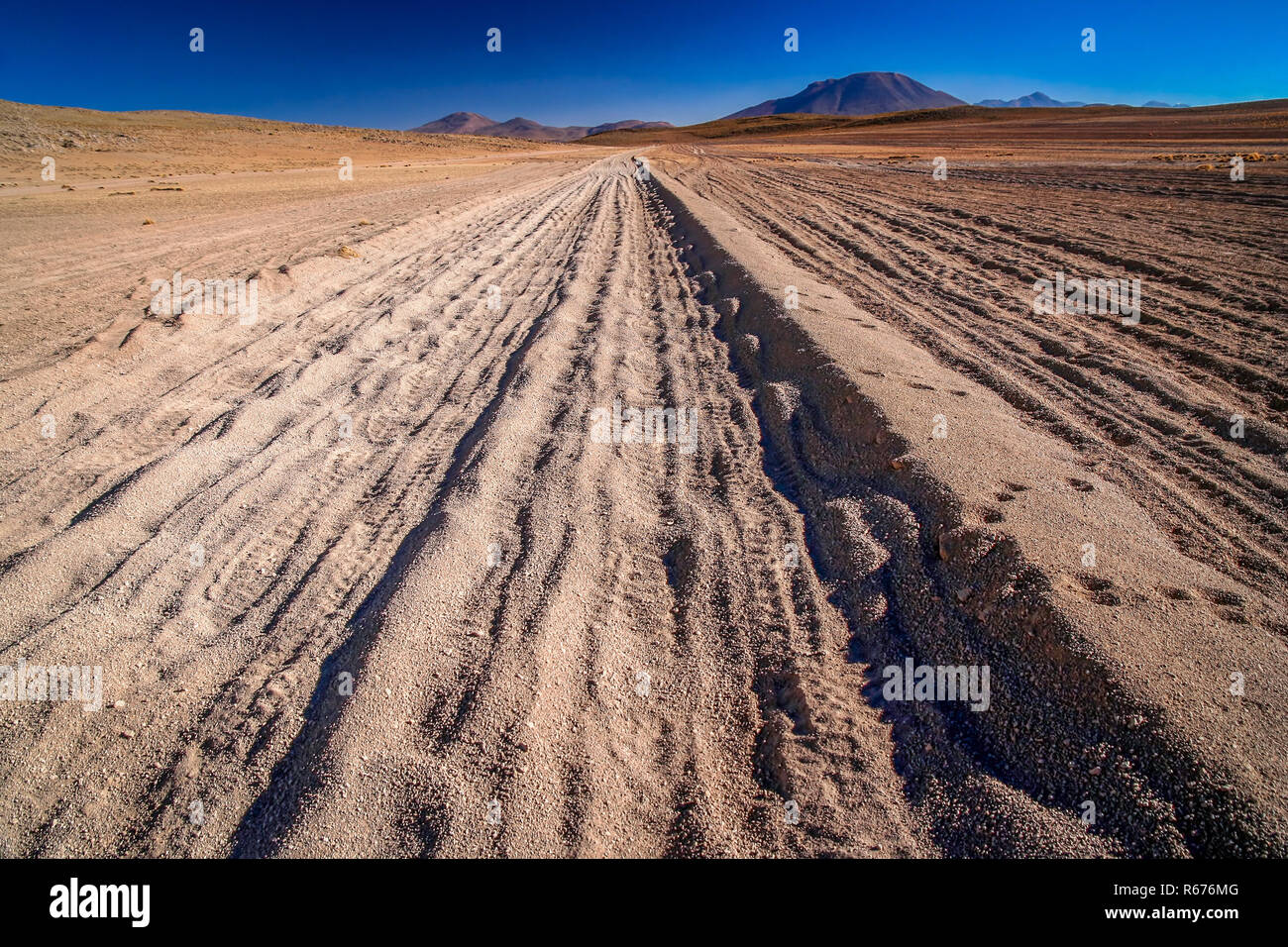 Corrugated road in Altiplano Stock Photo - Alamy
