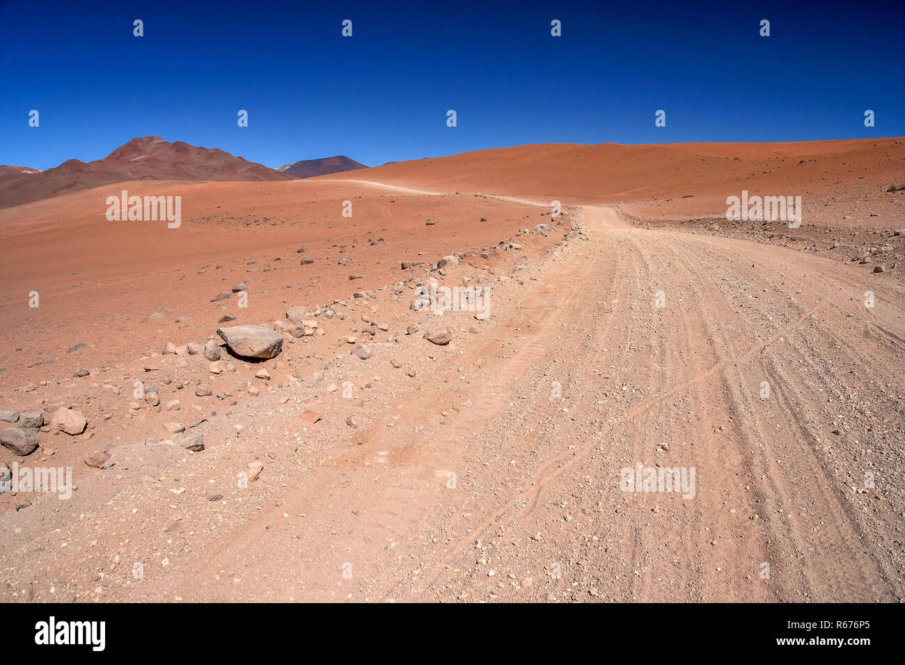 Corrugated road in Altiplano Stock Photo - Alamy