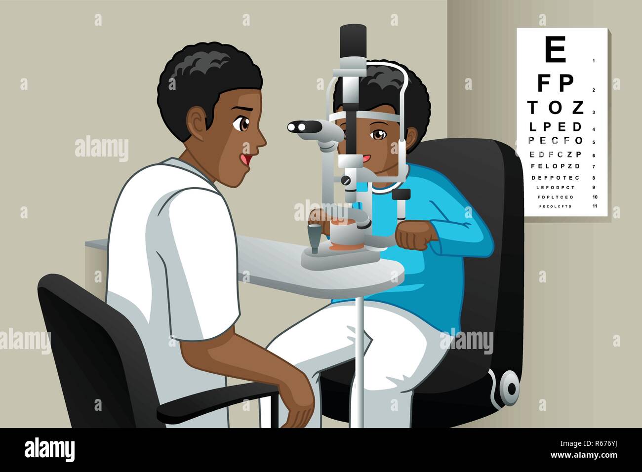 Optometrist Illustration Stock Photos & Optometrist Illustration Stock ...