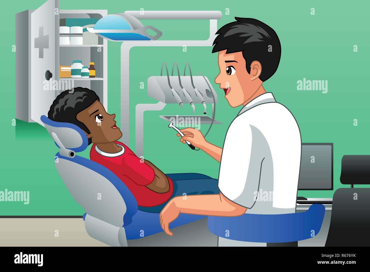 Patient checkup vector vectors Stock Vector Images - Alamy