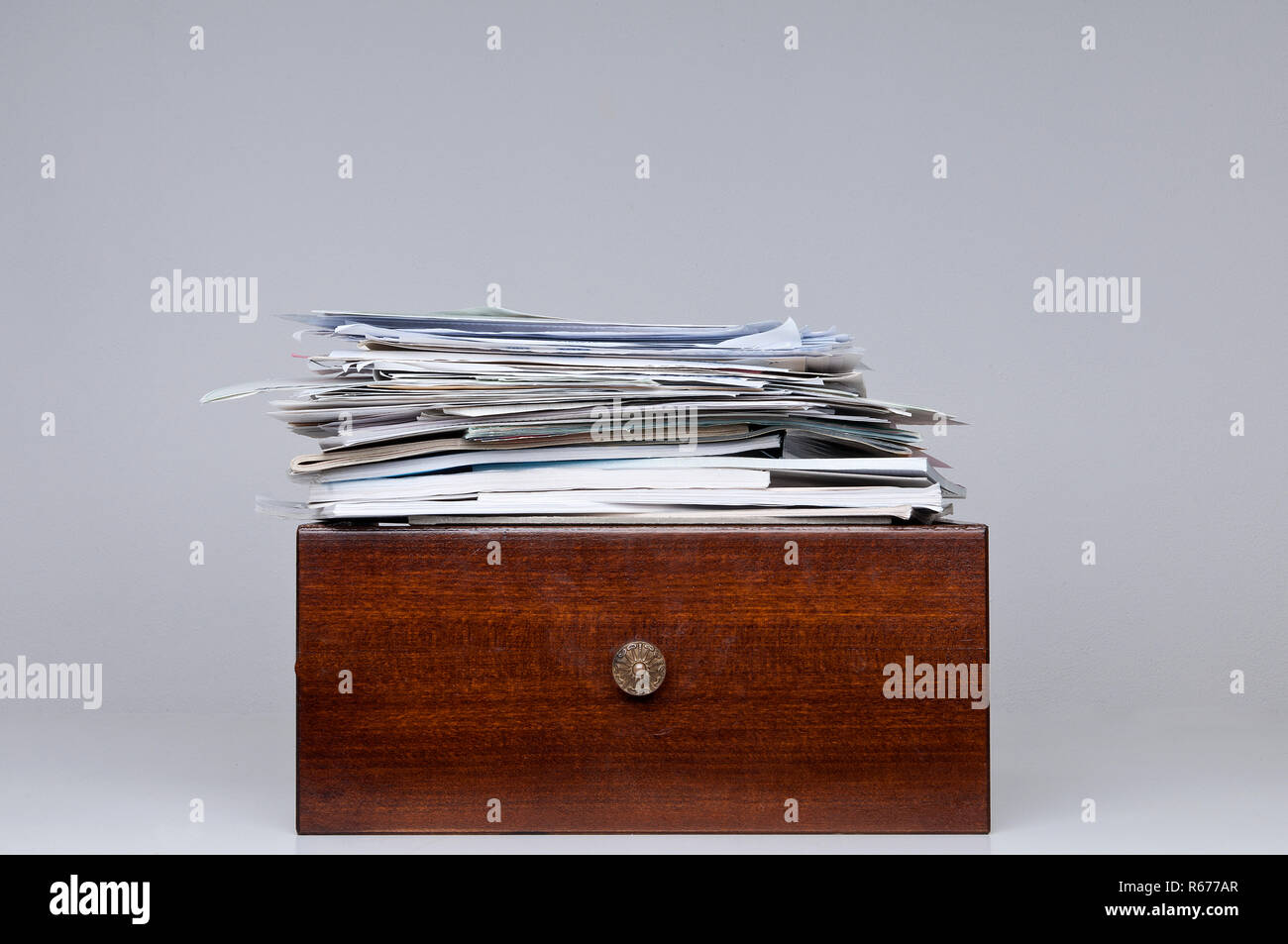 a drawer full of documents Stock Photo - Alamy