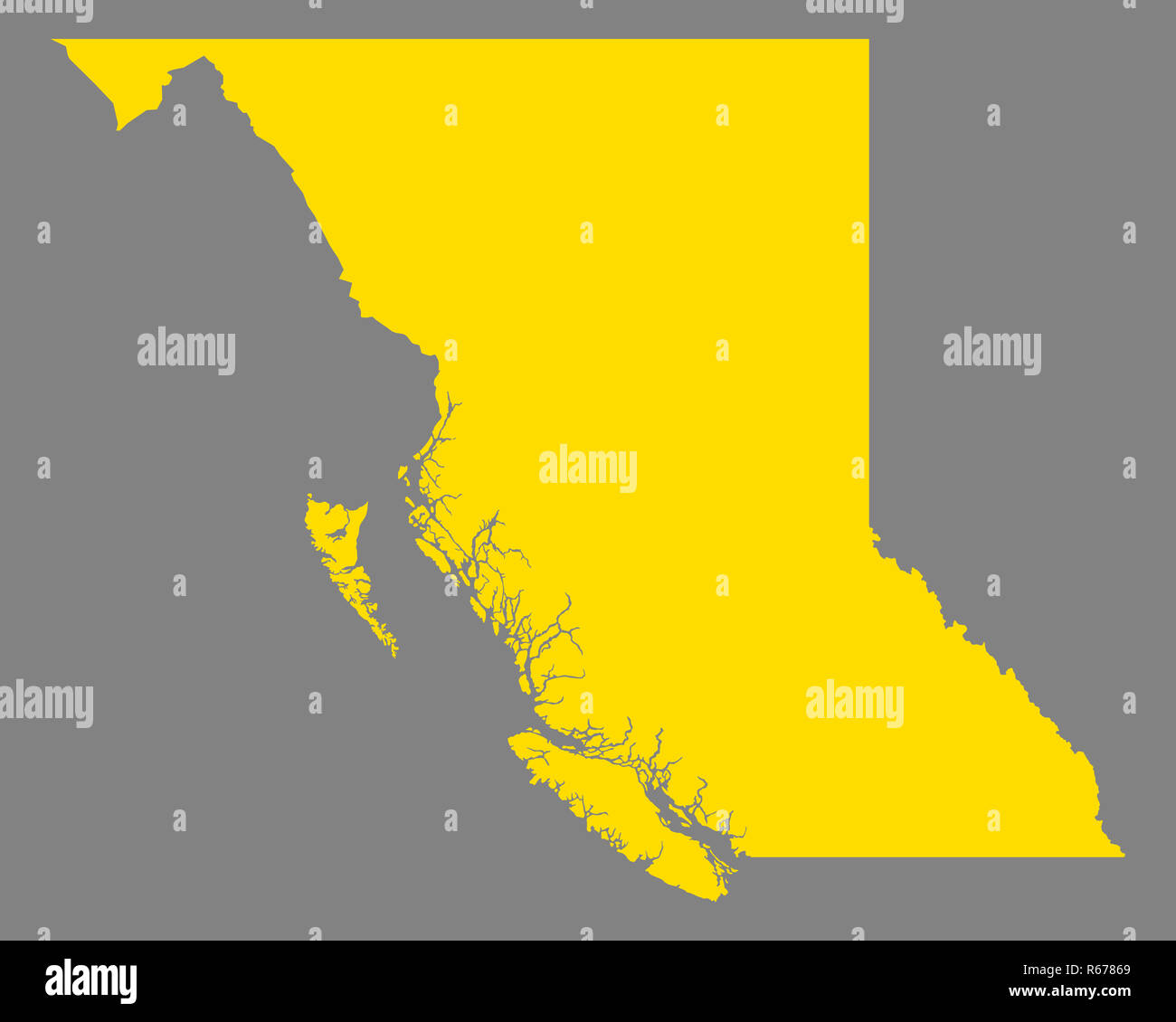 map of british columbia Stock Photo - Alamy