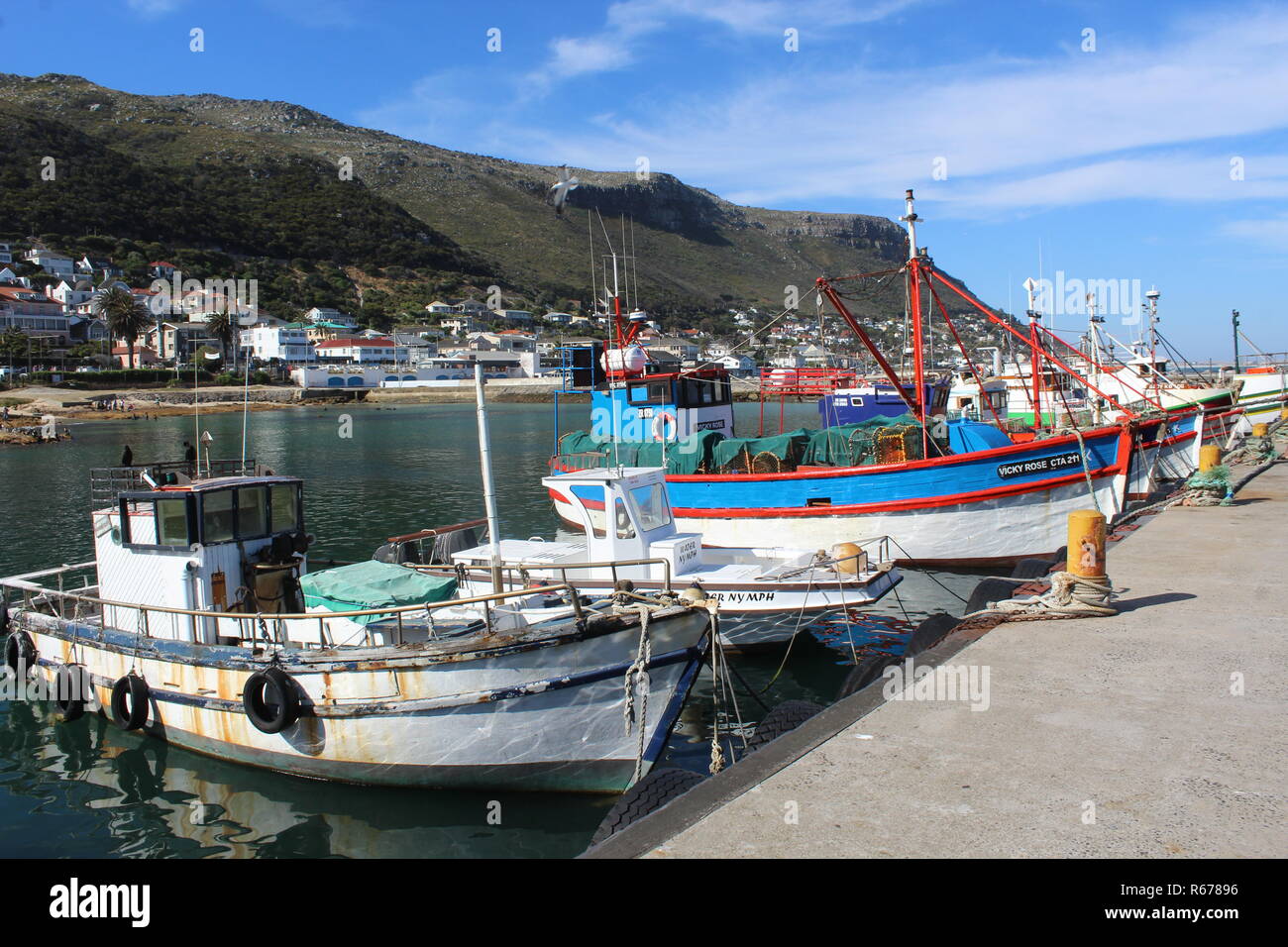 Kalk Bay Harbor fishing boats, Cape Town South Africa Stock Photo - Alamy