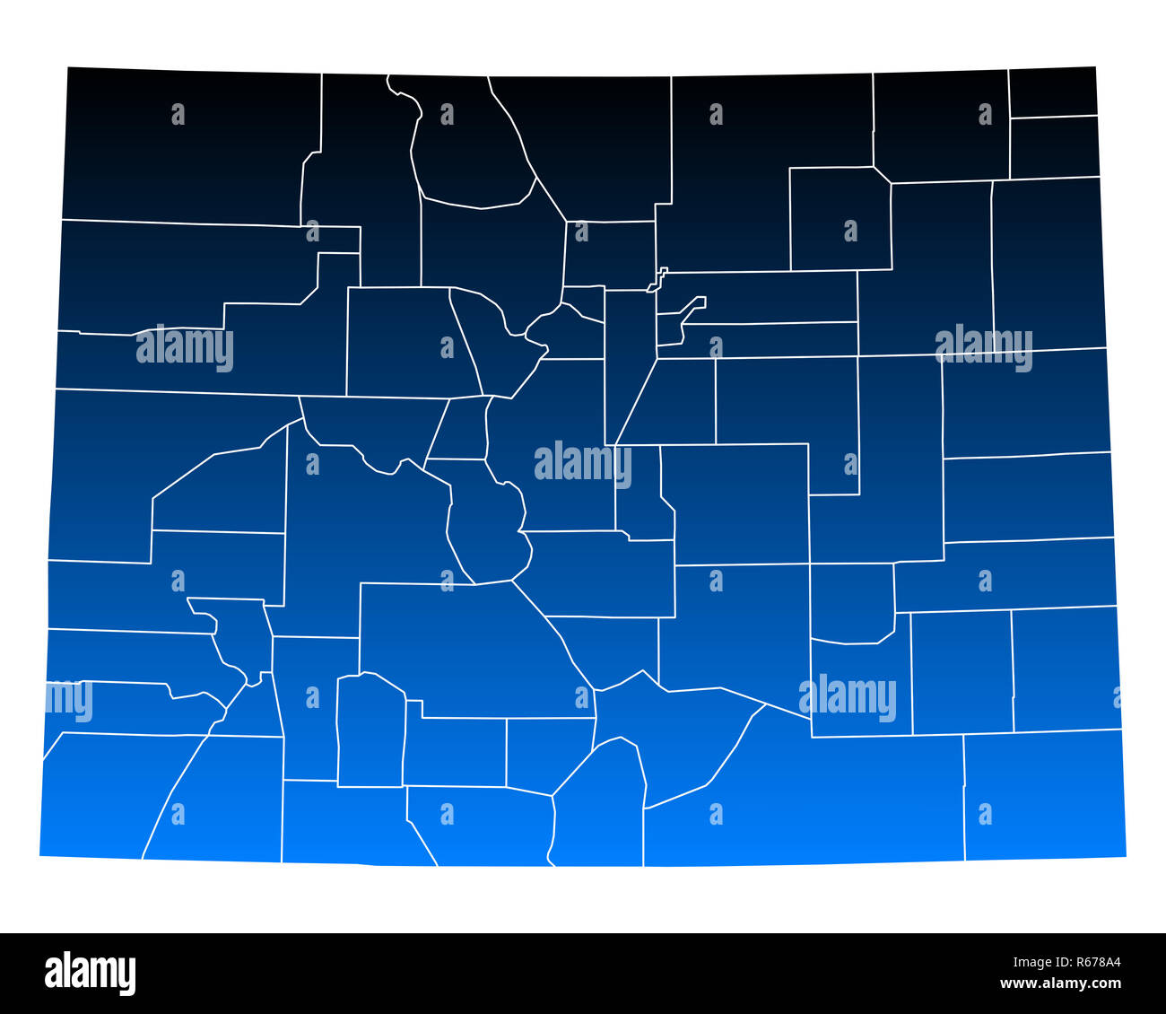 Map of colorado counties hi-res stock photography and images - Alamy