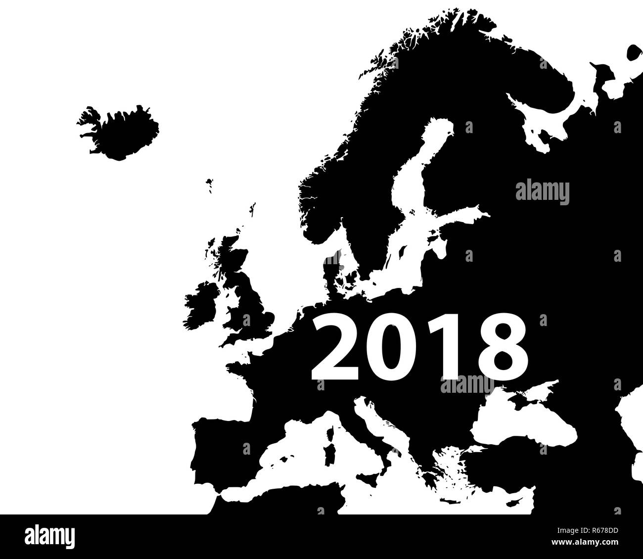 map of europe 2018 Stock Photo - Alamy