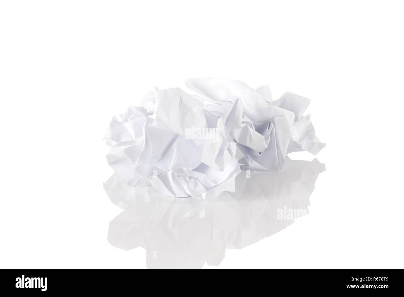Crumbled paper over white background Stock Photo - Alamy