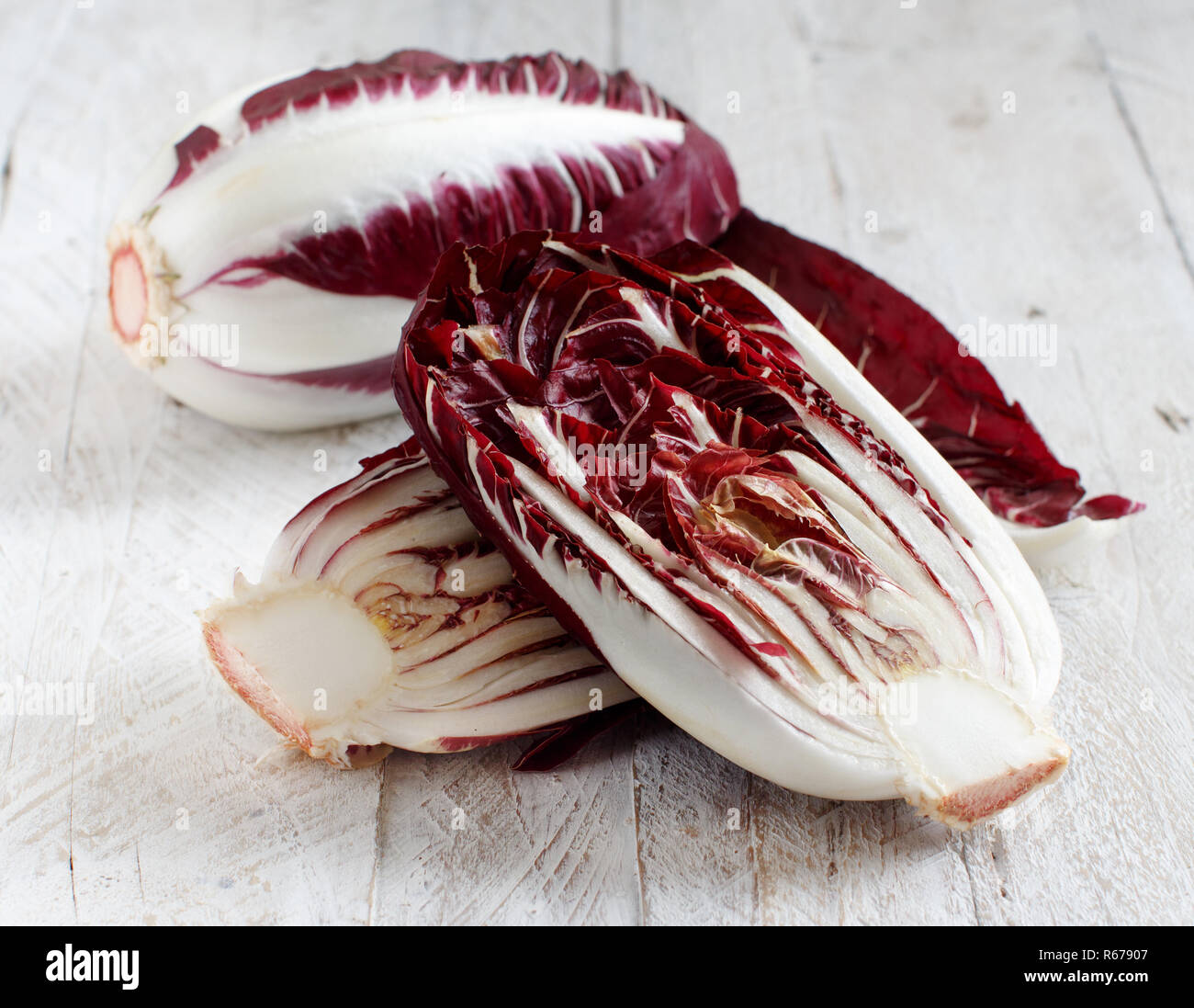 Raw red chicory Stock Photo - Alamy