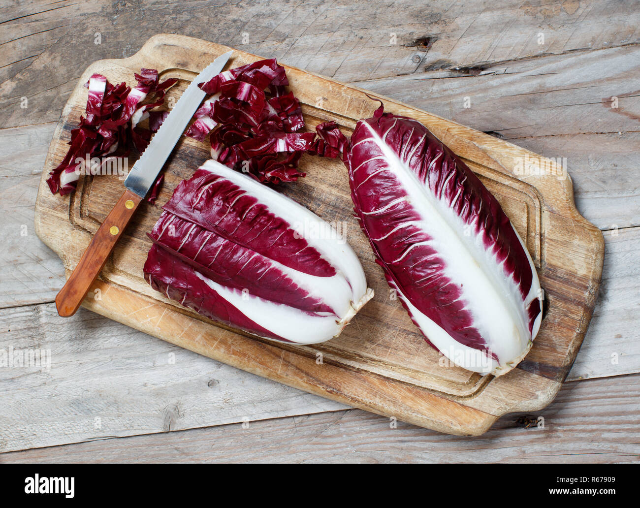 Raw red chicory Stock Photo - Alamy