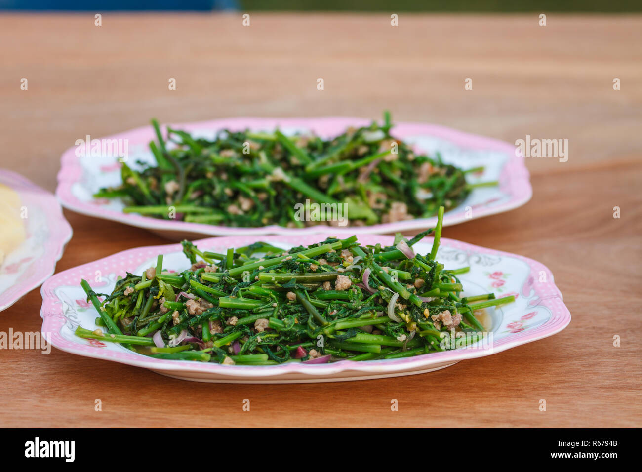 Vegetable fern spicy salad Stock Photo - Alamy