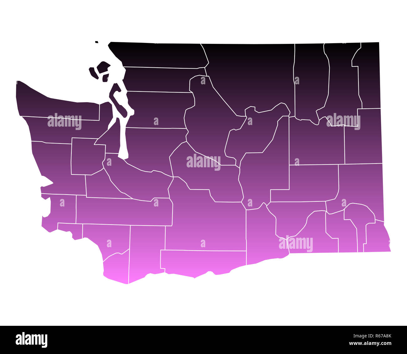 Counties of washington Cut Out Stock Images & Pictures - Alamy