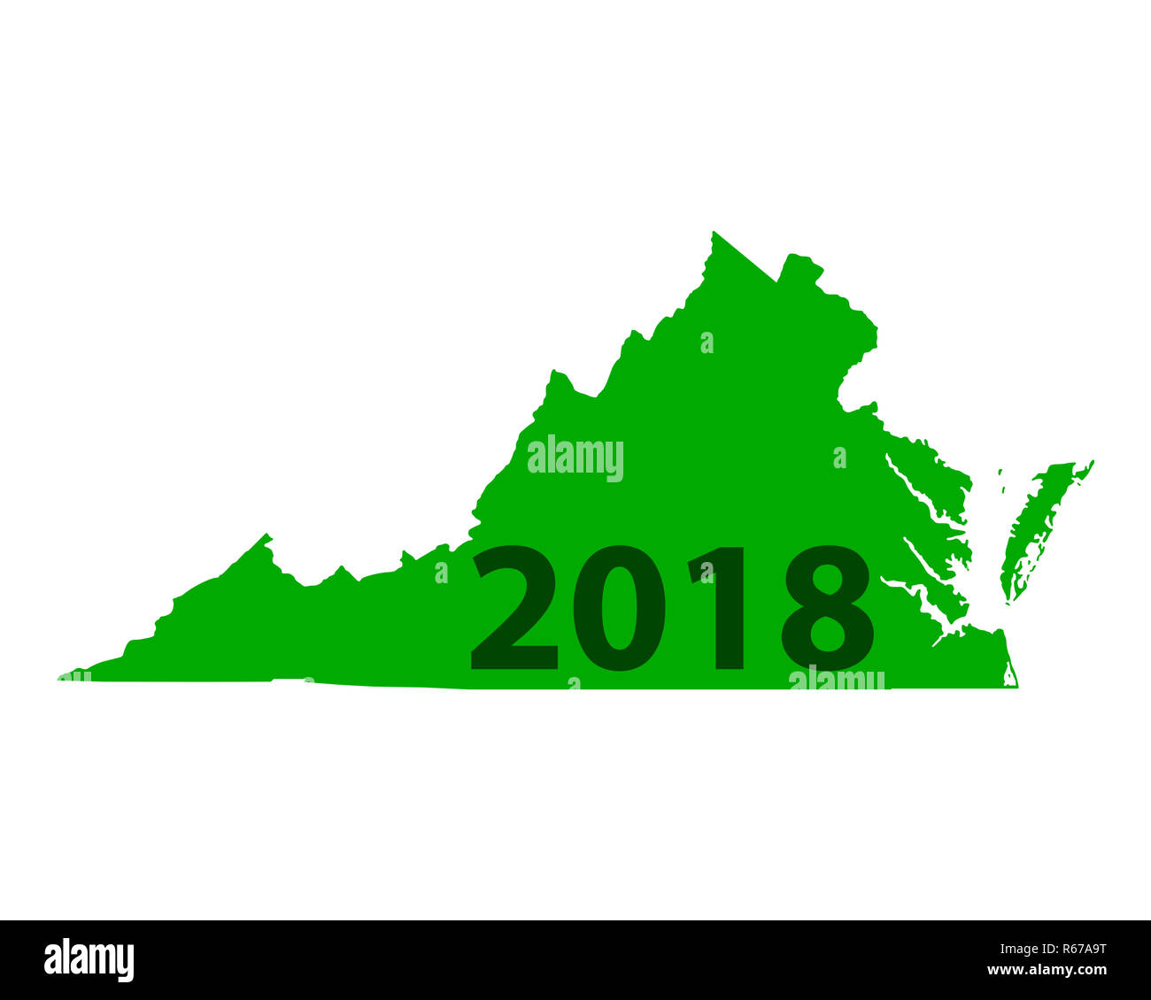 Journey virginia illustration map Cut Out Stock Images & Pictures - Alamy