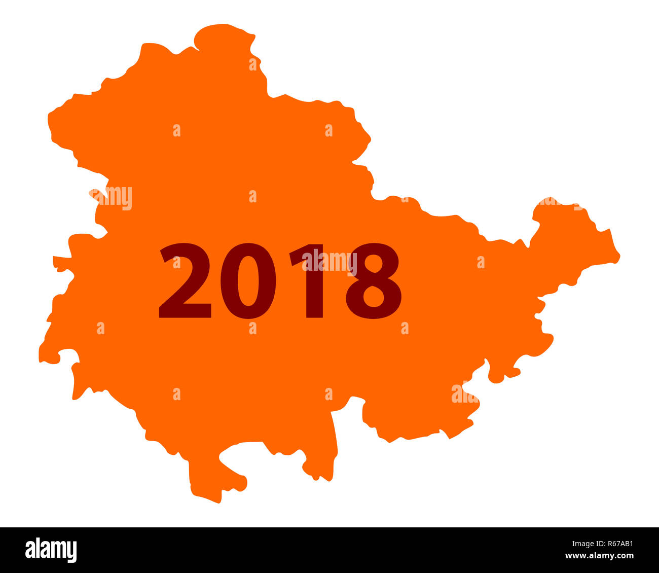 Map of thuringia hi-res stock photography and images - Alamy