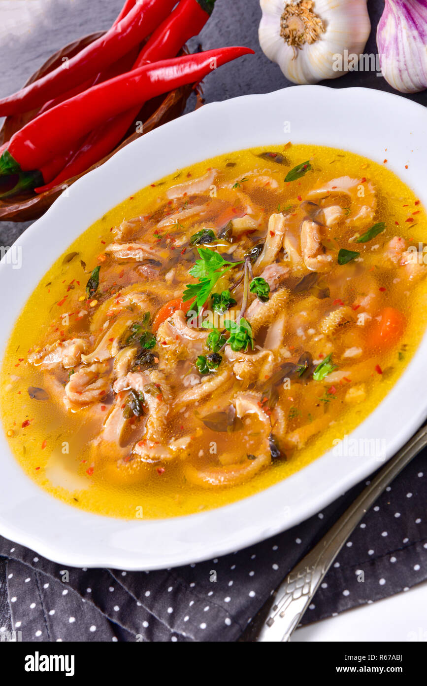 tasty polish flaczki Stock Photo - Alamy