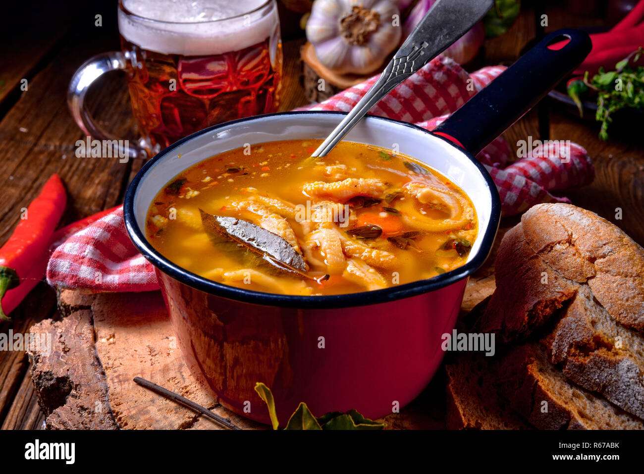 tasty polish flaczki Stock Photo - Alamy