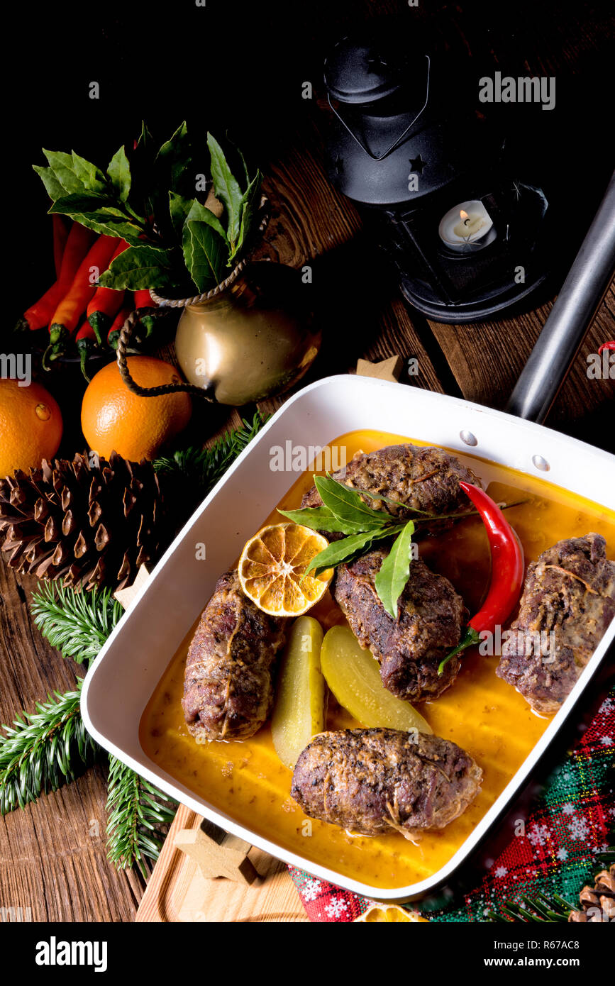 beef rolls from the oven Stock Photo - Alamy