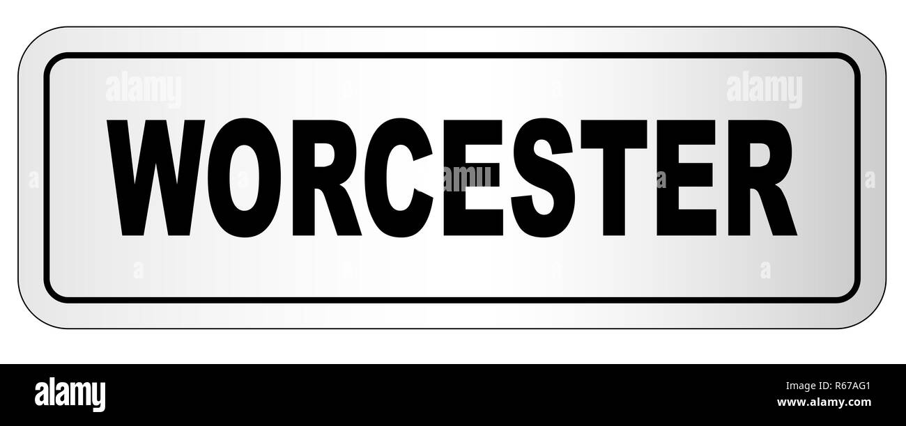 Worcester City Nameplate Stock Photo - Alamy