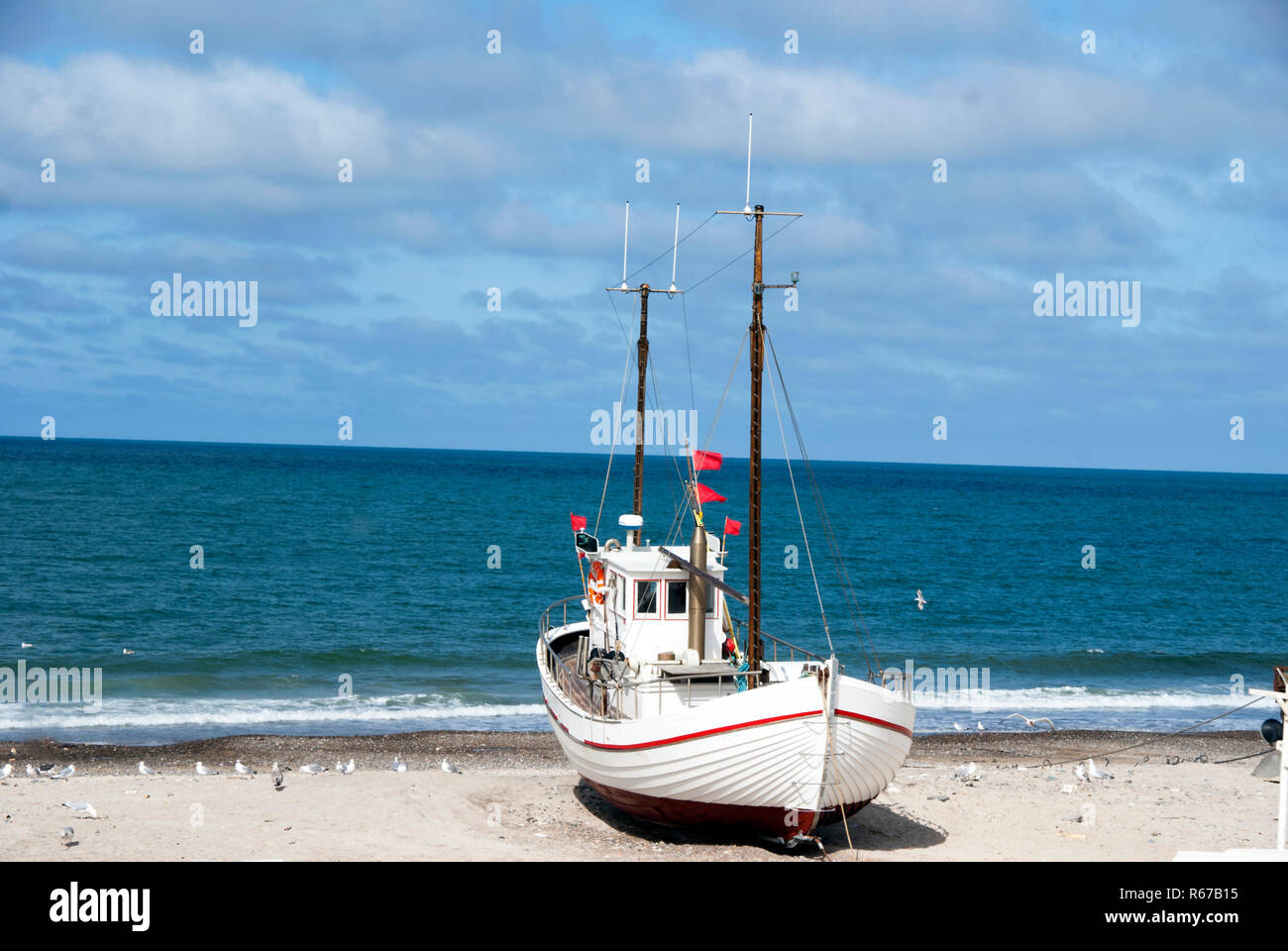 Fishing boat in Denmark Stock Photo - Alamy