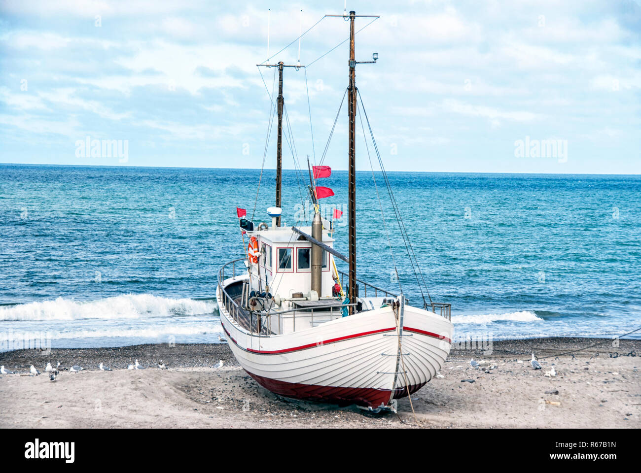 Fishing boat in Denmark Stock Photo - Alamy