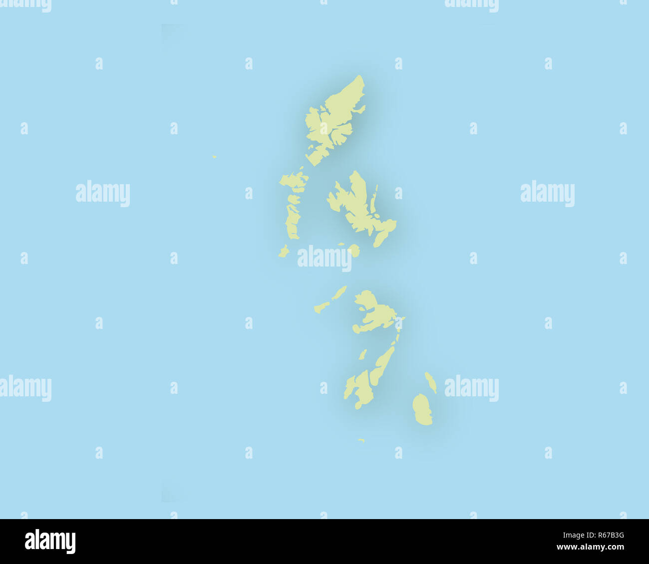 map of the hebrides with shadow Stock Photo - Alamy