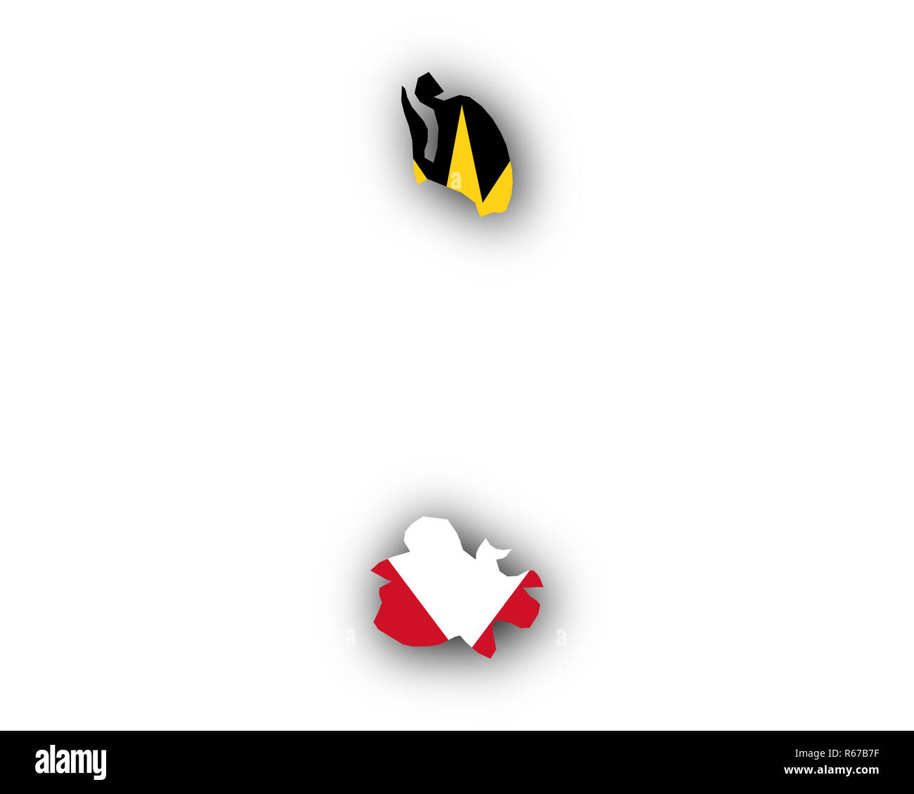 map and flag of antigua and barbuda Stock Photo - Alamy