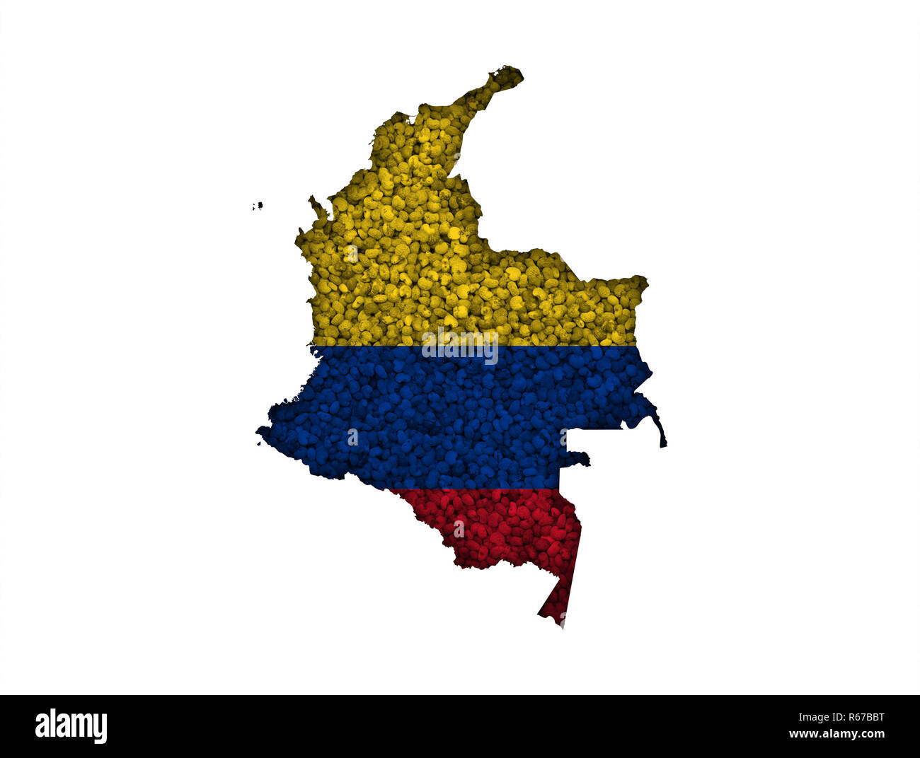 Colombia Flag Coloring Map