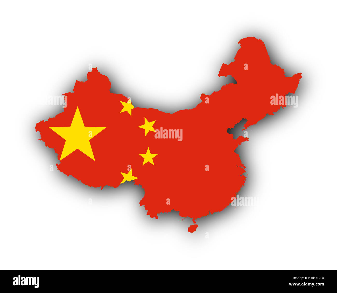 map and banner of china Stock Photo - Alamy
