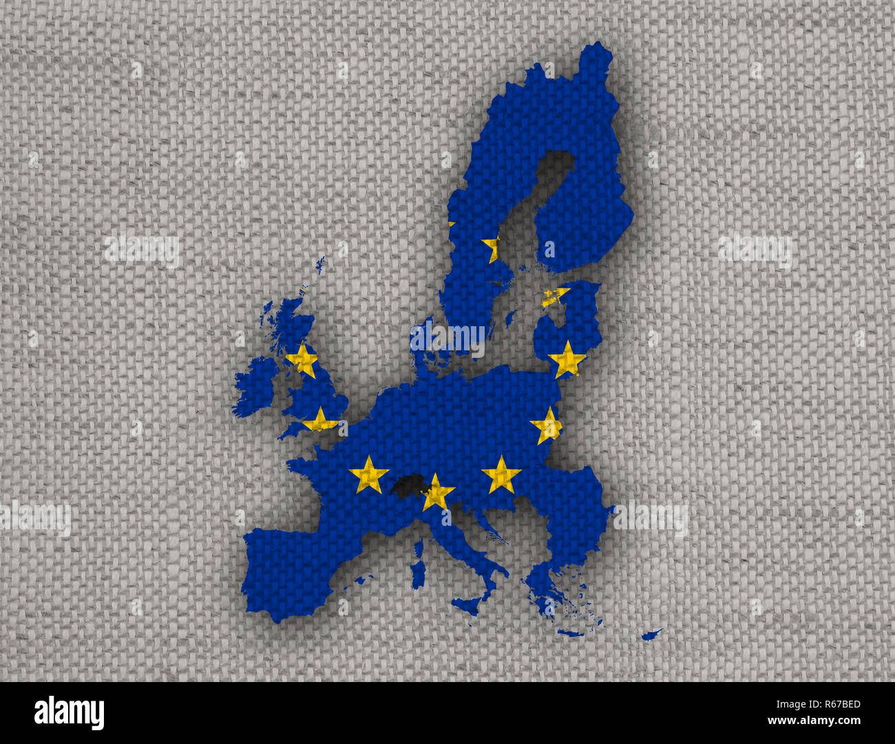 European union flag map hi-res stock photography and images - Alamy