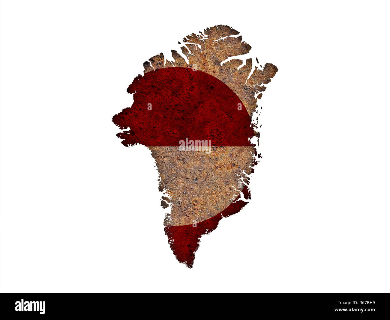 Greenland flag map hi-res stock photography and images - Alamy