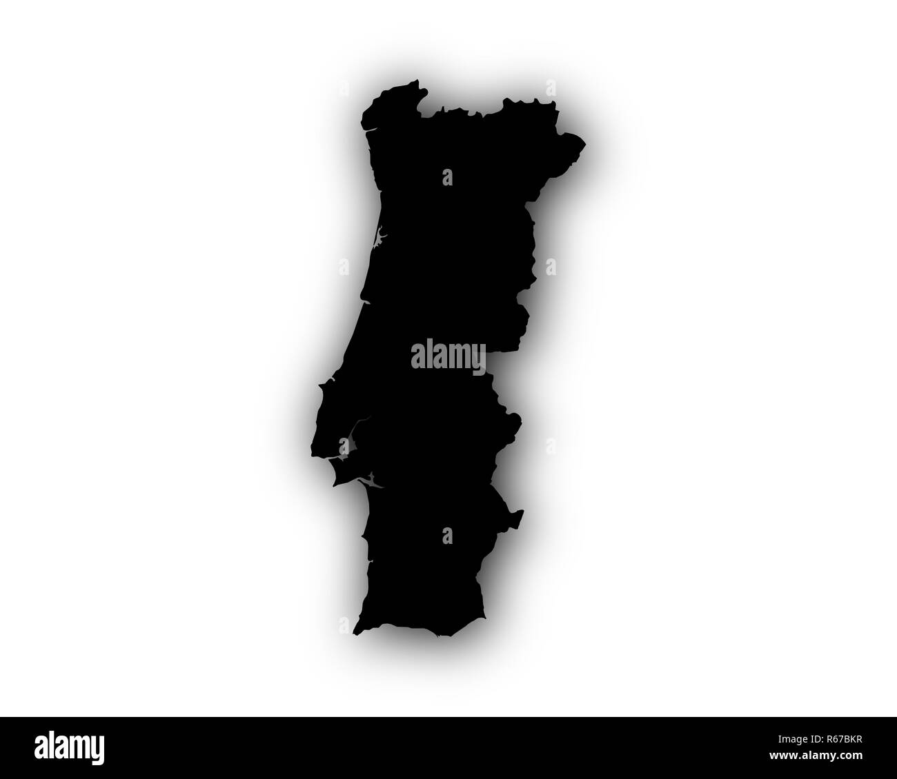 Map of portugal Black and White Stock Photos & Images - Alamy