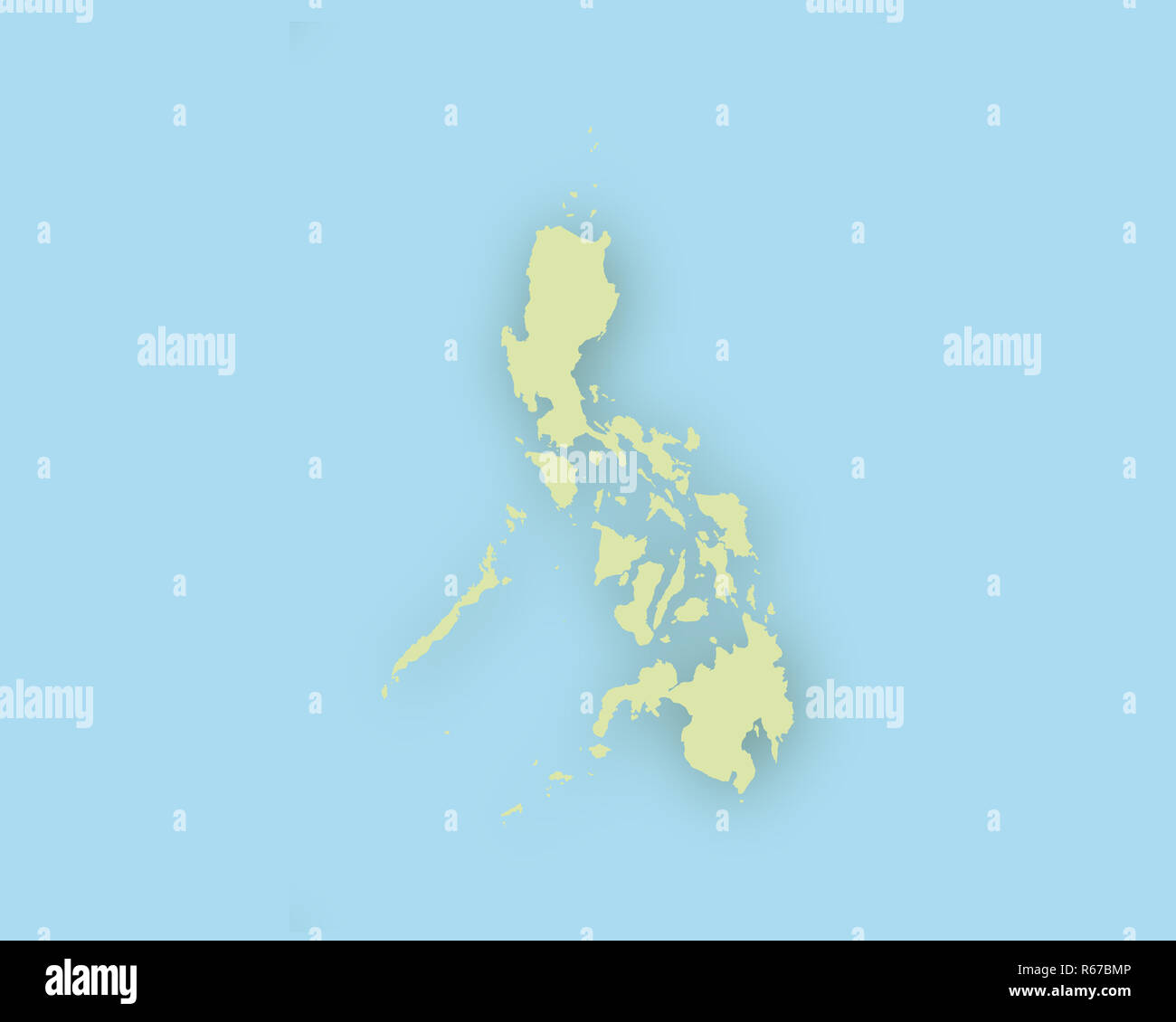 map of the philippines with shadow Stock Photo - Alamy