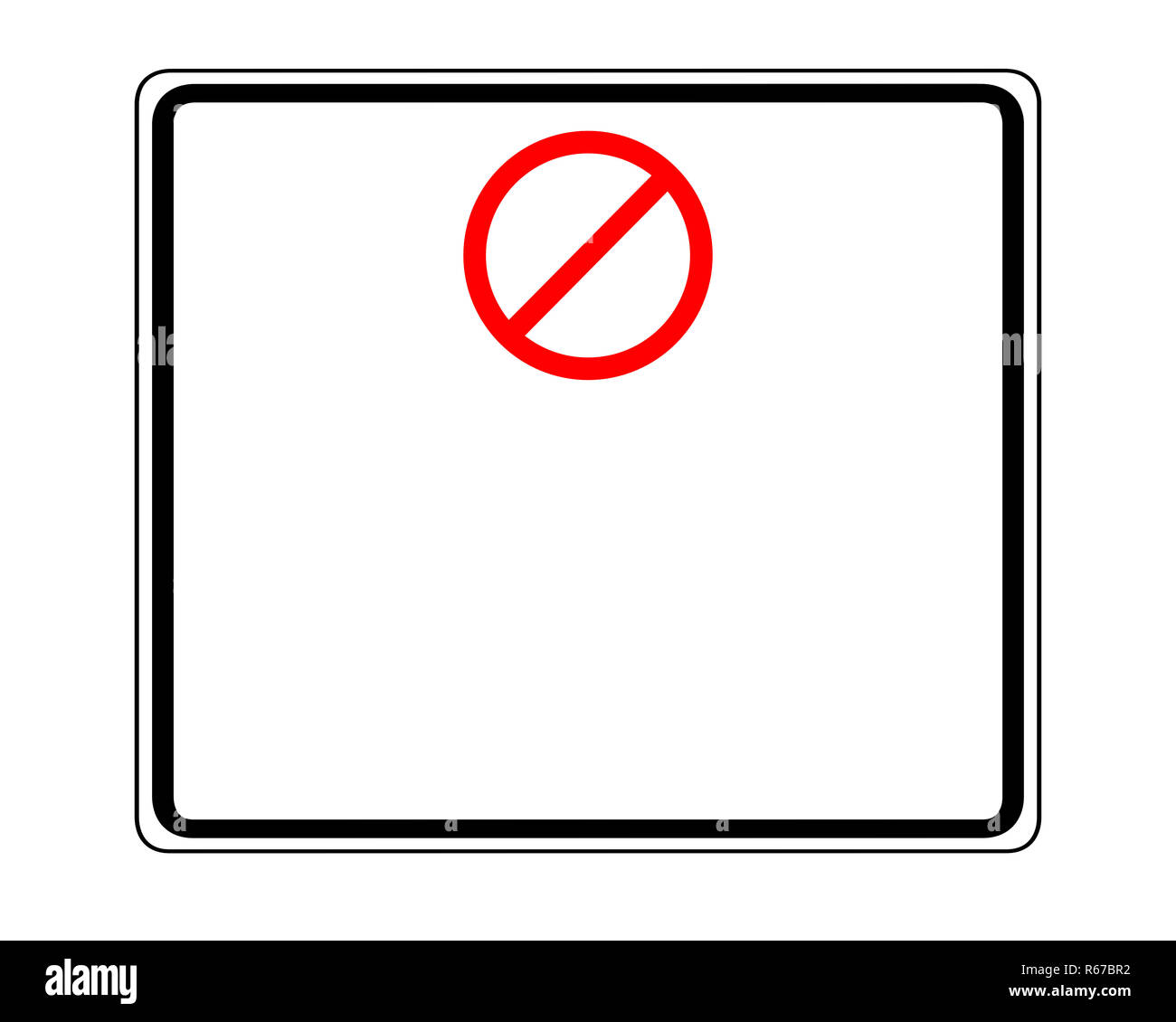 Black white prohibition sign hi-res stock photography and images - Alamy