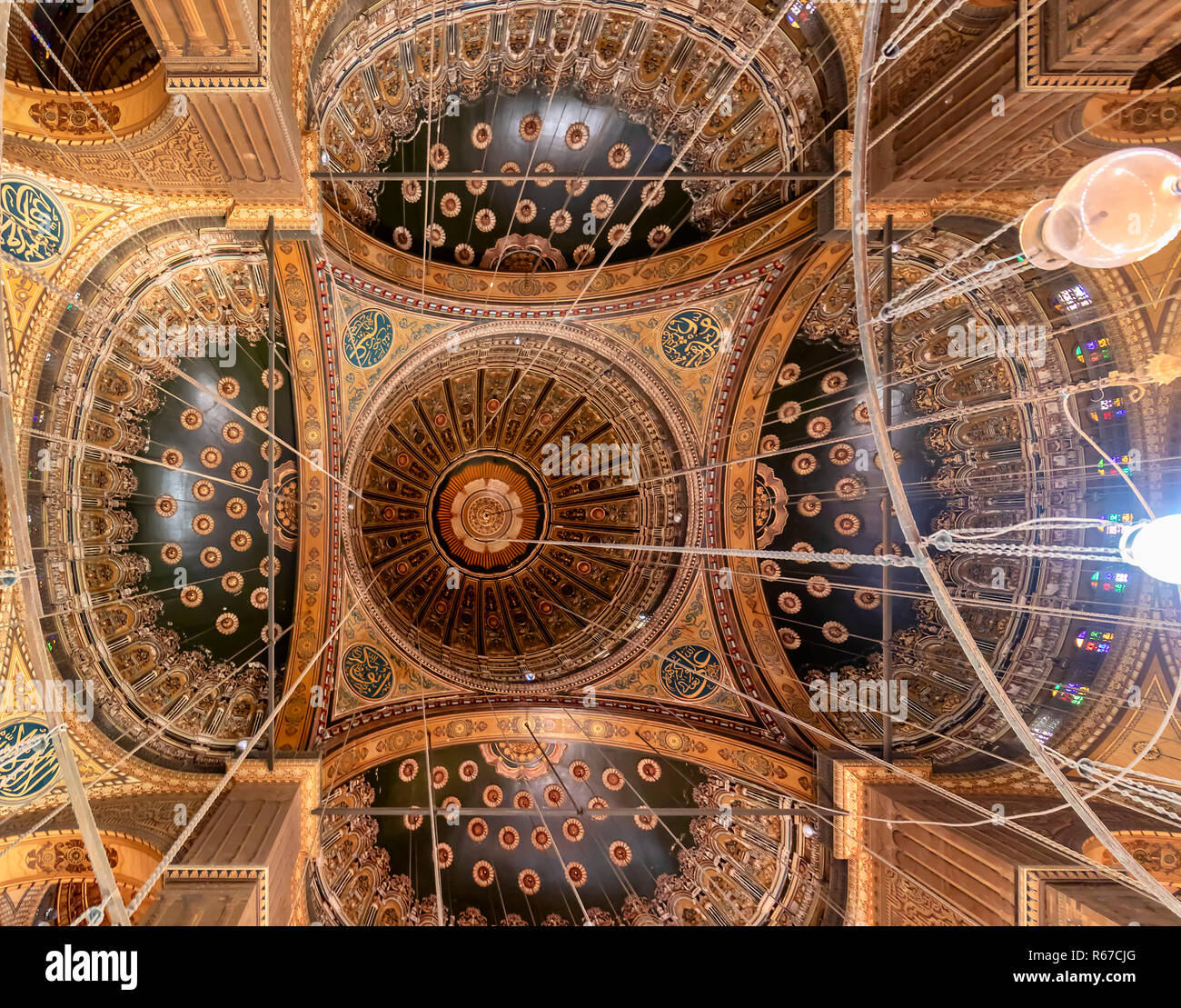 Cairo, Egypt - September 16, 2018: Interior of the Mosque of Muhammad ...