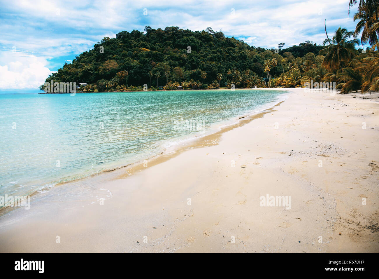 Sand on beach at the sea with the sky in summer Stock Photo - Alamy