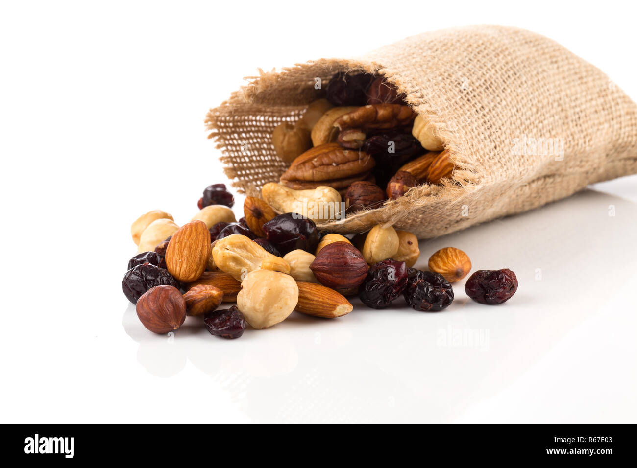 Bag of mixed nuts and raisins hi-res stock photography and images - Alamy