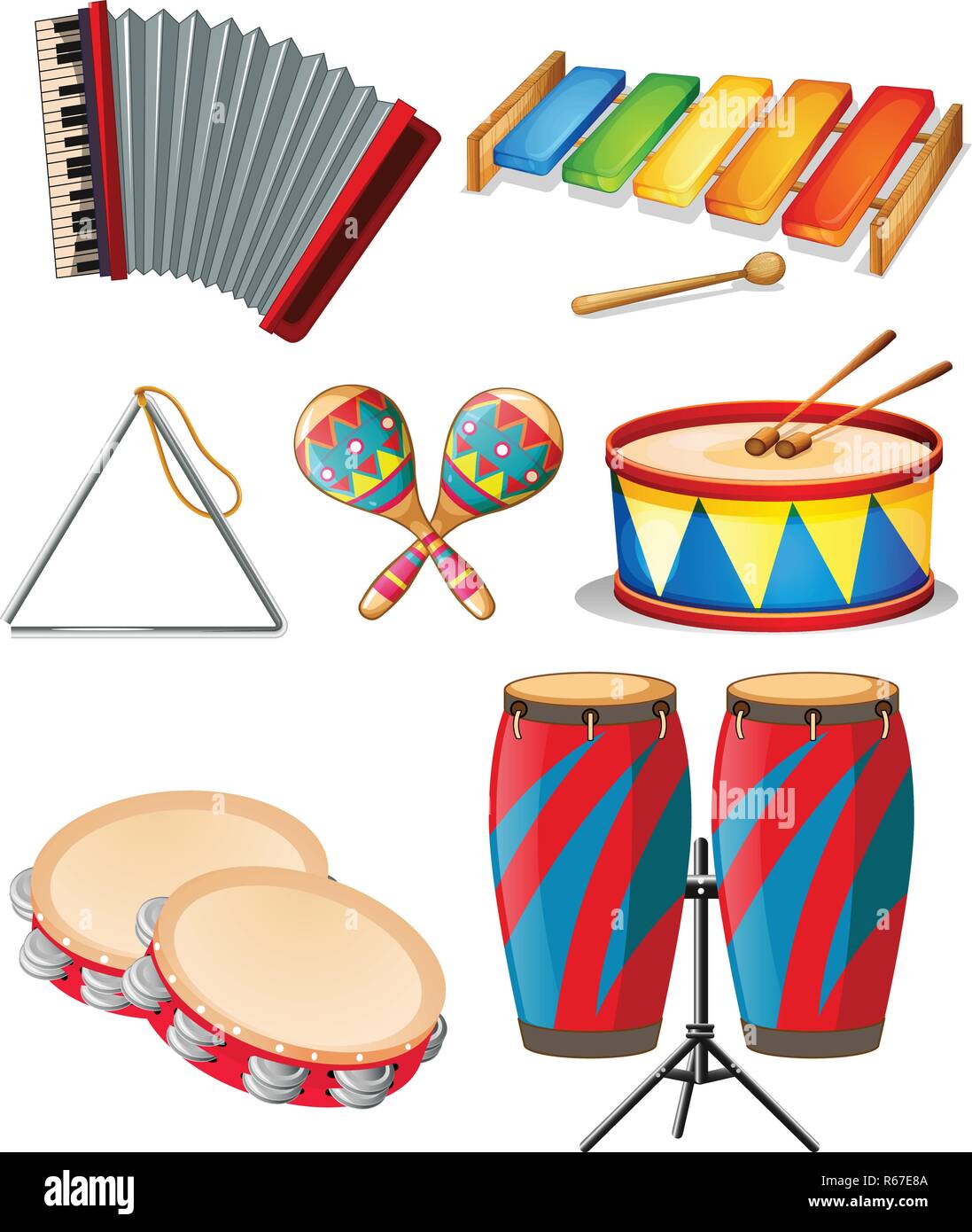 Set of music instrument illustration Stock Vector Image & Art - Alamy