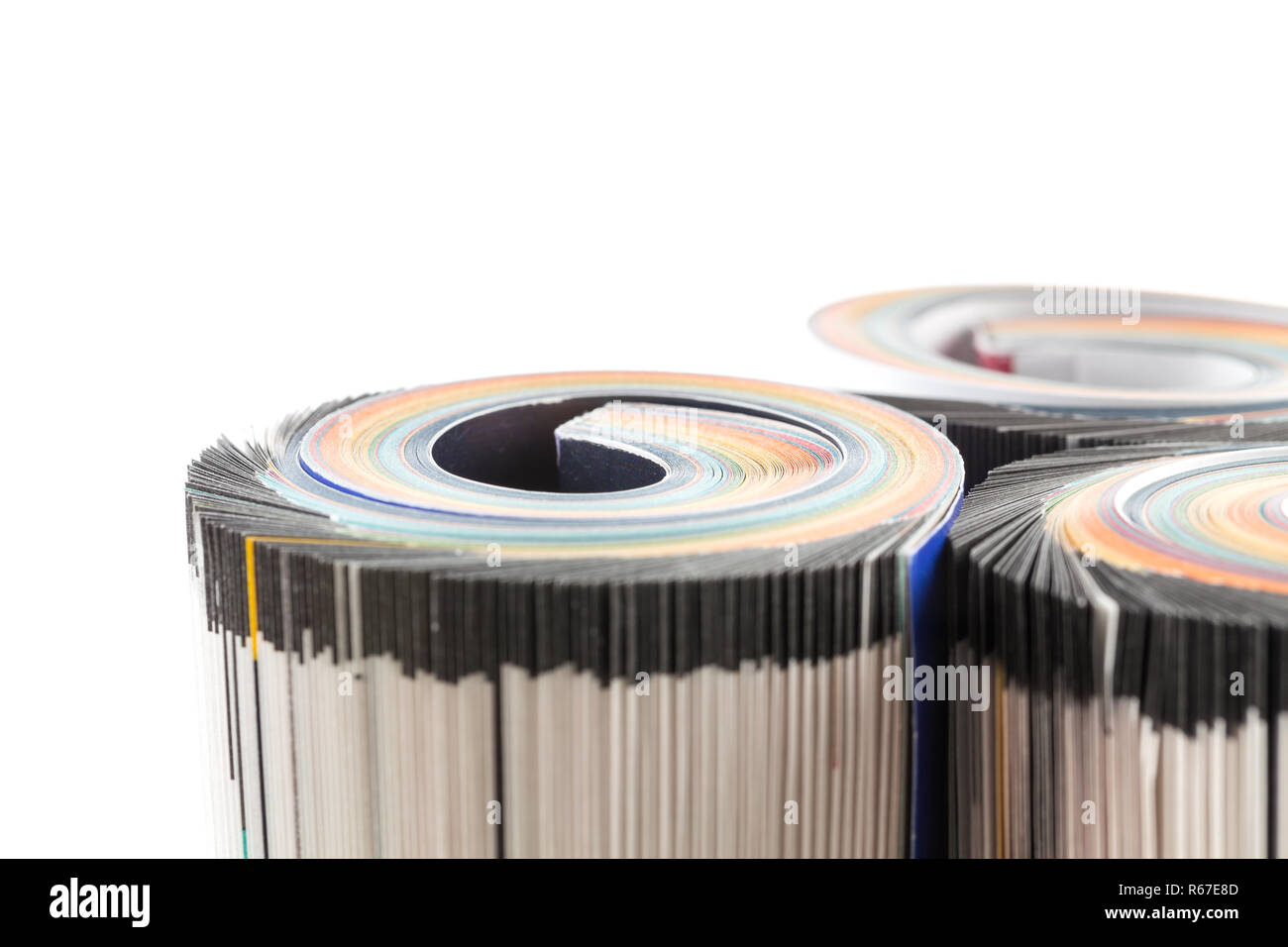 Colorful magazines close up photo Stock Photo - Alamy