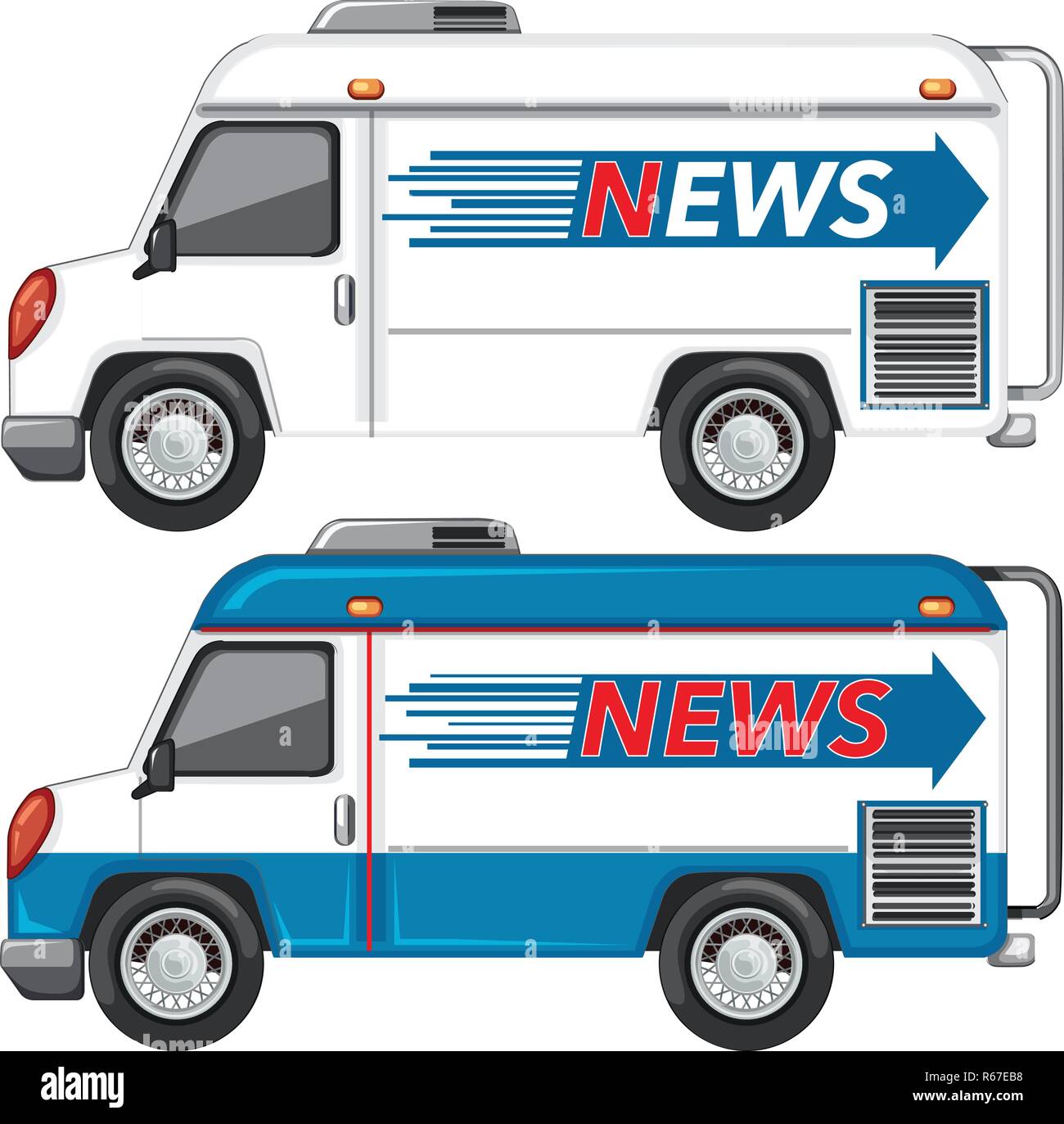 News media van Stock Vector Images - Alamy