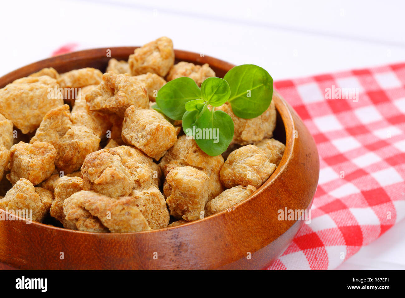 cubes of soy meat Stock Photo - Alamy