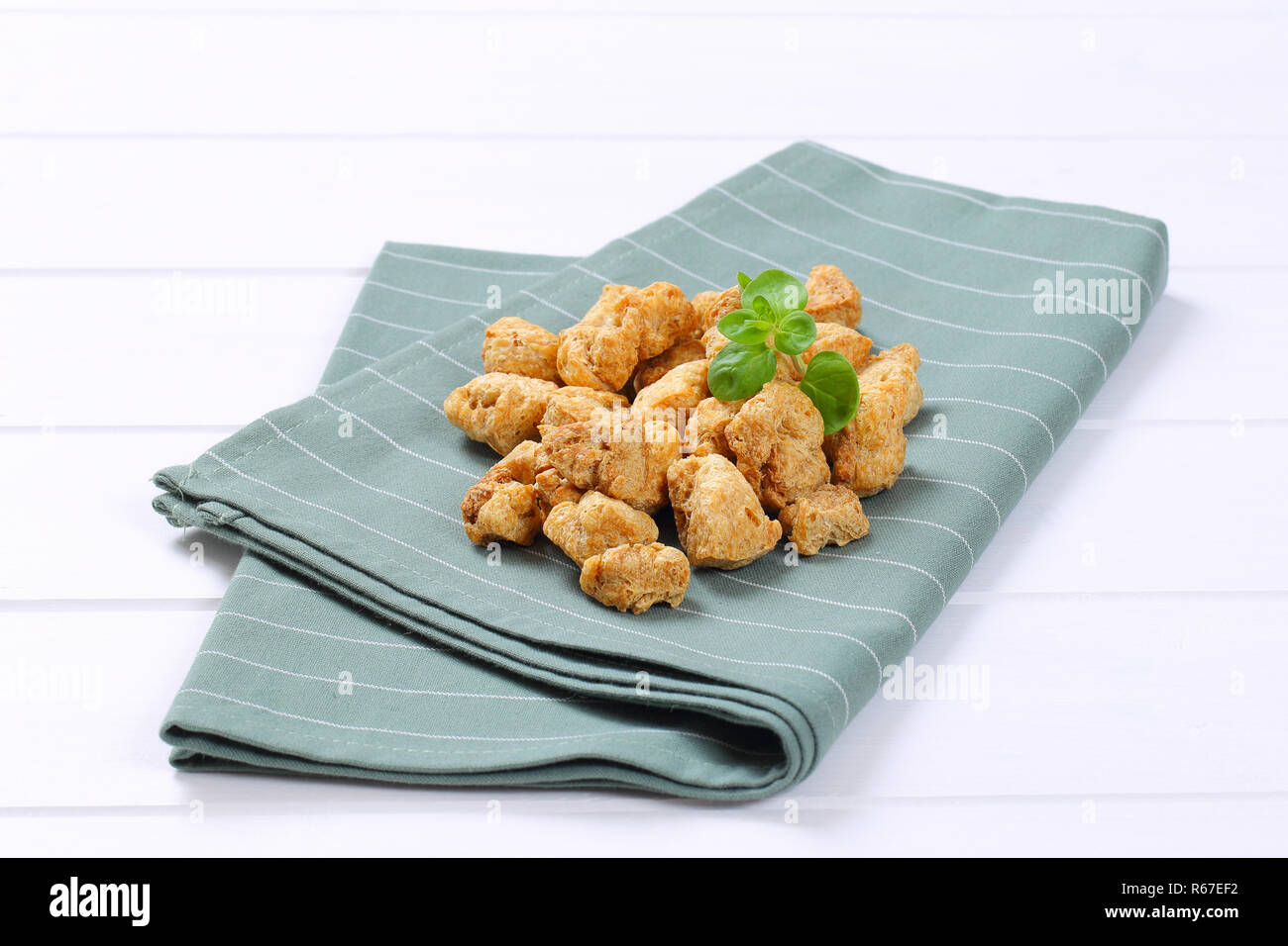 cubes of soy meat Stock Photo - Alamy