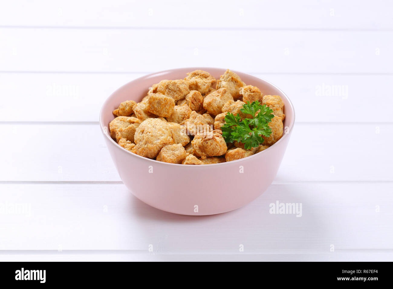 cubes of soy meat Stock Photo - Alamy
